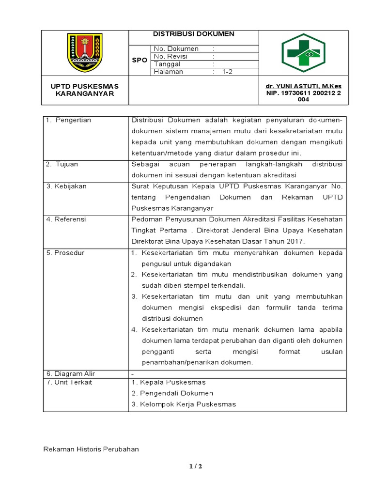 17) Sop Distribusi Dokumen | PDF
