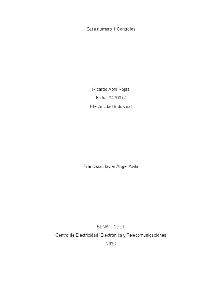 Guía selección elementos control tablero eléctrico | PDF | Electricidad | Energia electrica