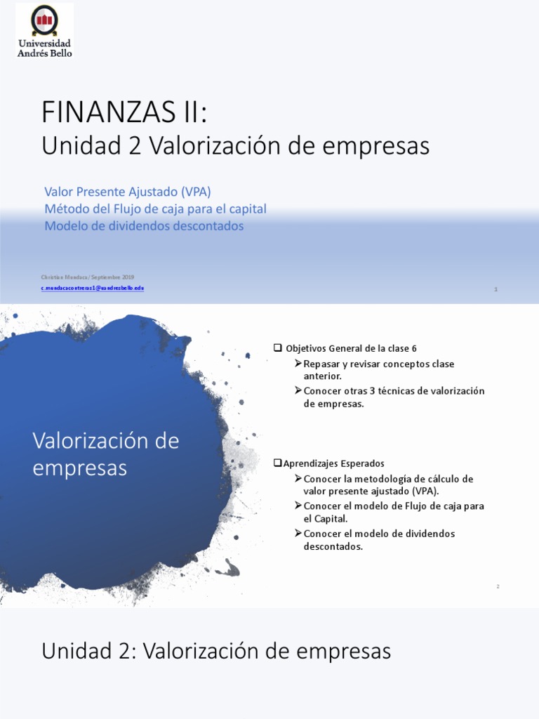 Clase6 Unidad2 | PDF | Compartir (Finanzas) | Flujo de caja descontado