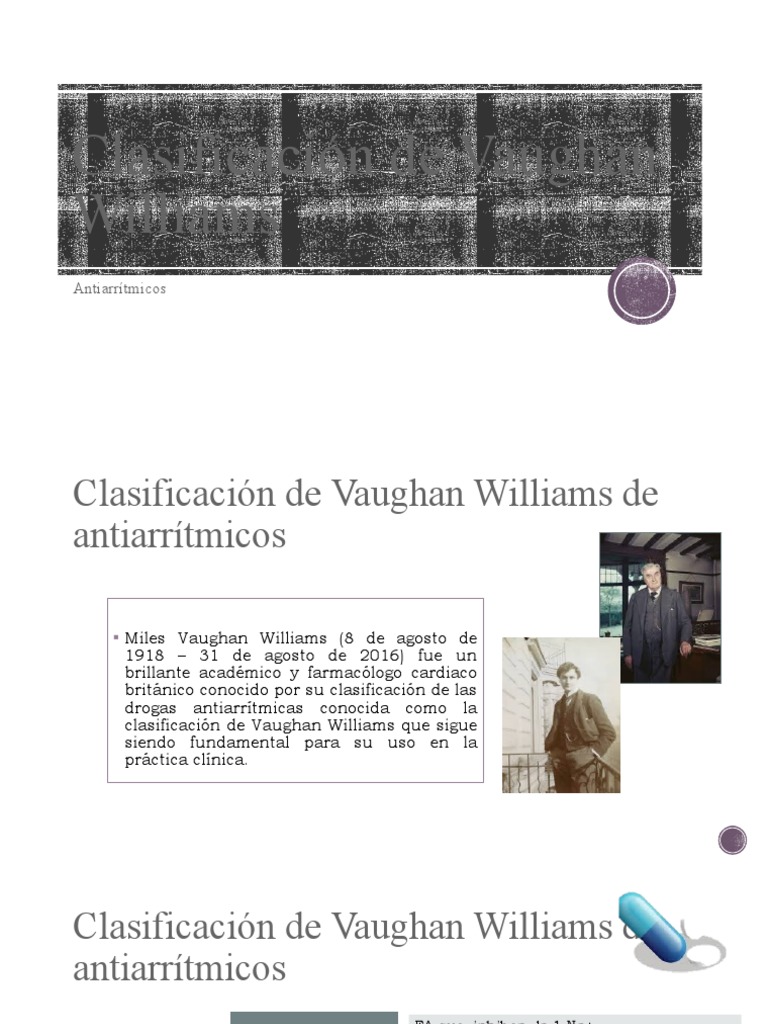 Clasificación de Vaughan Williams: Antiarrítmicos | PDF | Tratamientos ...