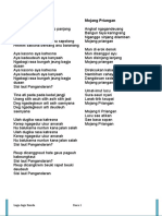 Lirik Lagu Sugeng Enjing dan Artinya | PDF | Puisi