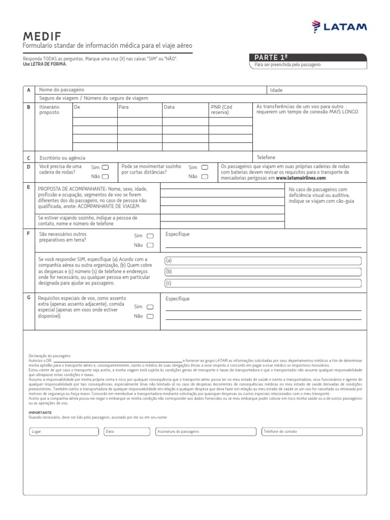 MEDIF Formulario_MEDIF_POR | PDF | Avião | Estado