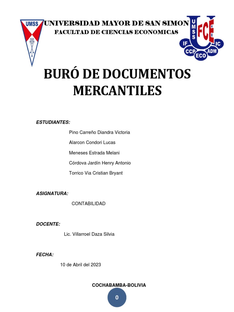 Buró de Documentos Mercantiles en Bolivia | PDF | Contabilidad | Pagaré