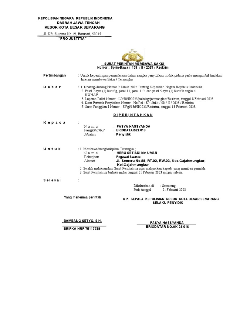 Surat Bawa Korban Pdf