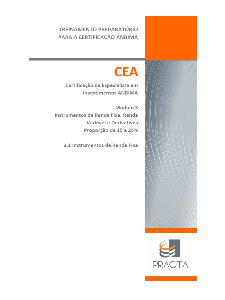 Apostila CEA - Mód. 3.1 - Instrumentos de Renda Fixa | PDF | Renda fixa ...