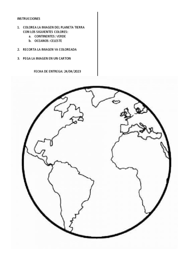 Colorear Planeta Tierra | PDF