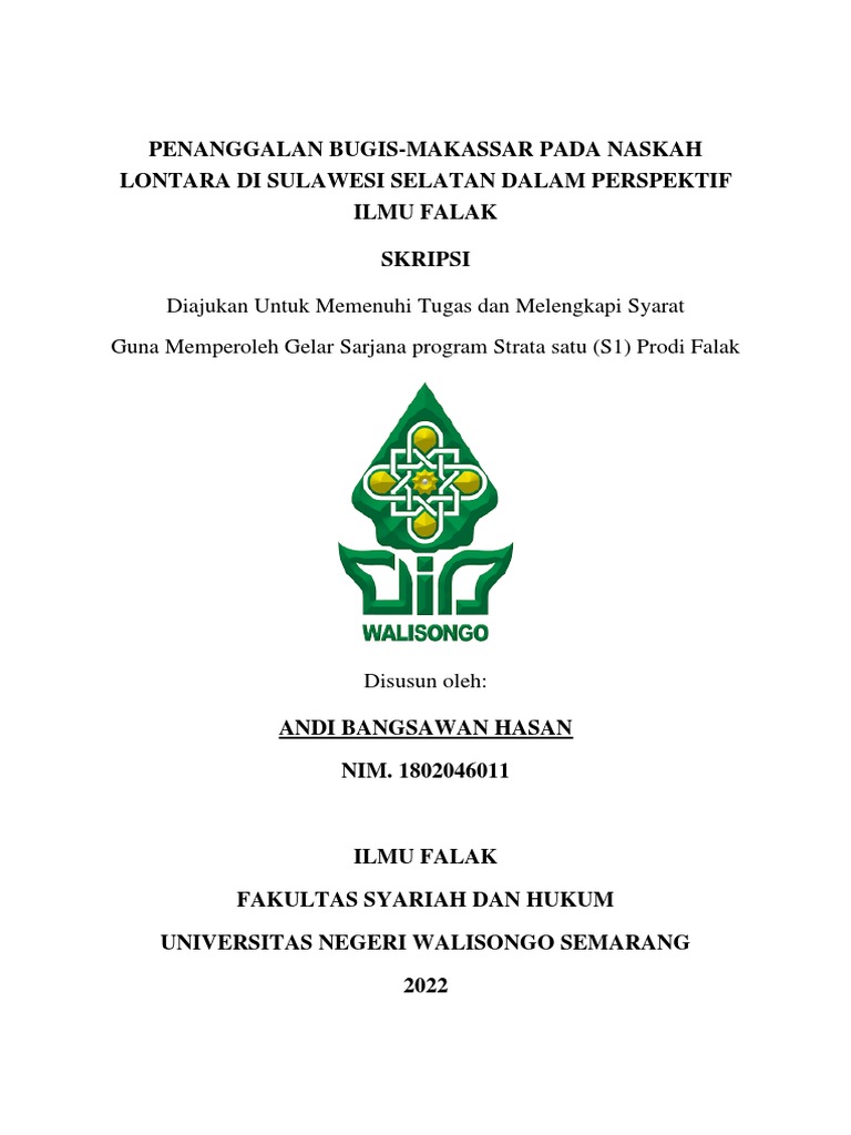 Penanggalan Bugis-Makassar Pada Naskah Lontara Di Sulawesi Selatan ...