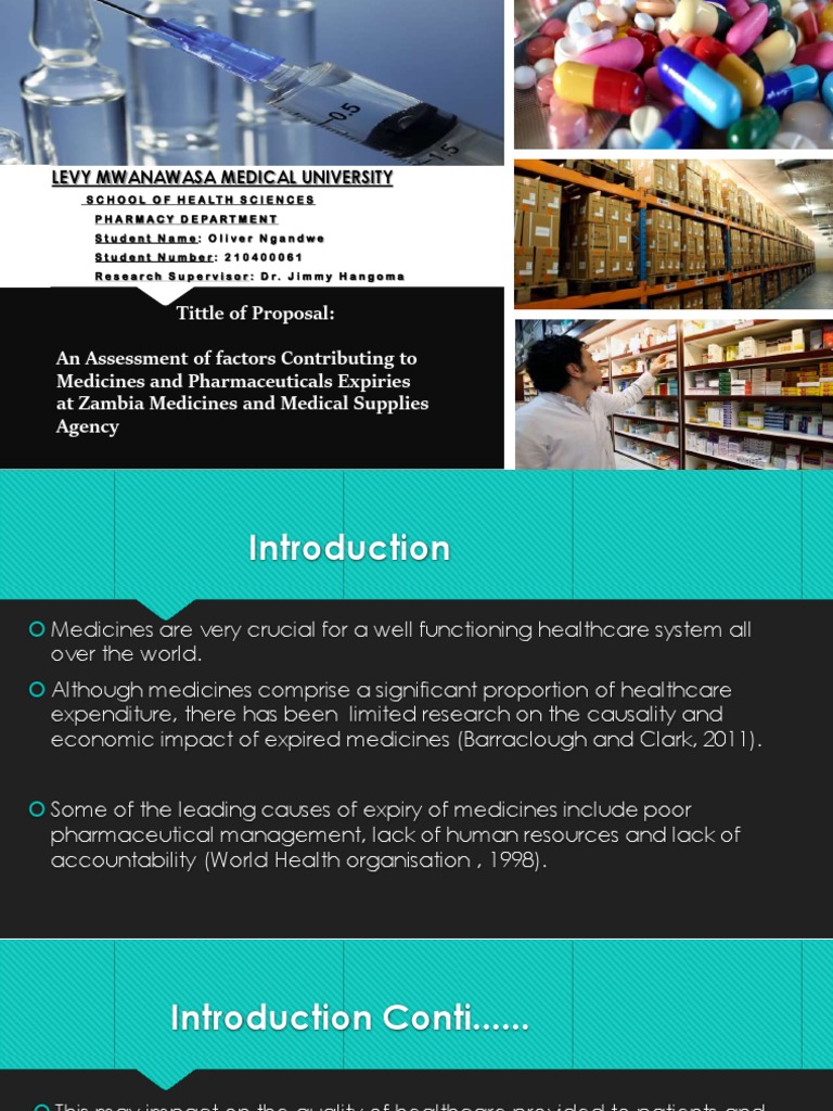 Tittle of Proposal: An Assessment of Factors Contributing To Medicines ...