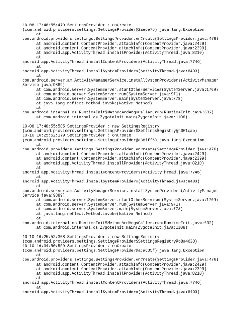Settingsprovider | PDF | Java (Programming Language) | Backup