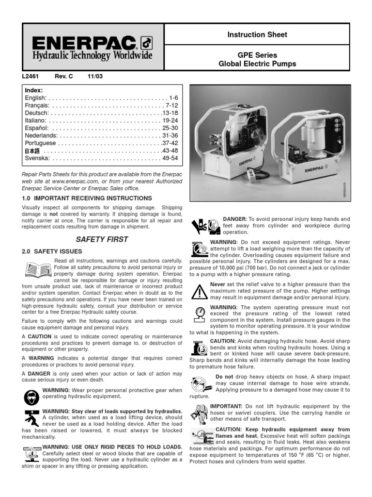 Instrucciones Gpe | PDF | Pump | Valve