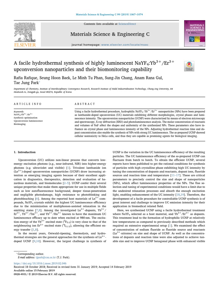 Materials Science & Engineering C: Sciencedirect | PDF | Applied And Interdisciplinary Physics ...