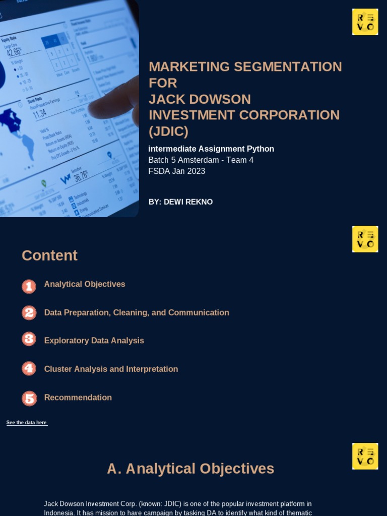 Marketing Segmentation For Jack Dowson Investment Corporation (Jdic ...