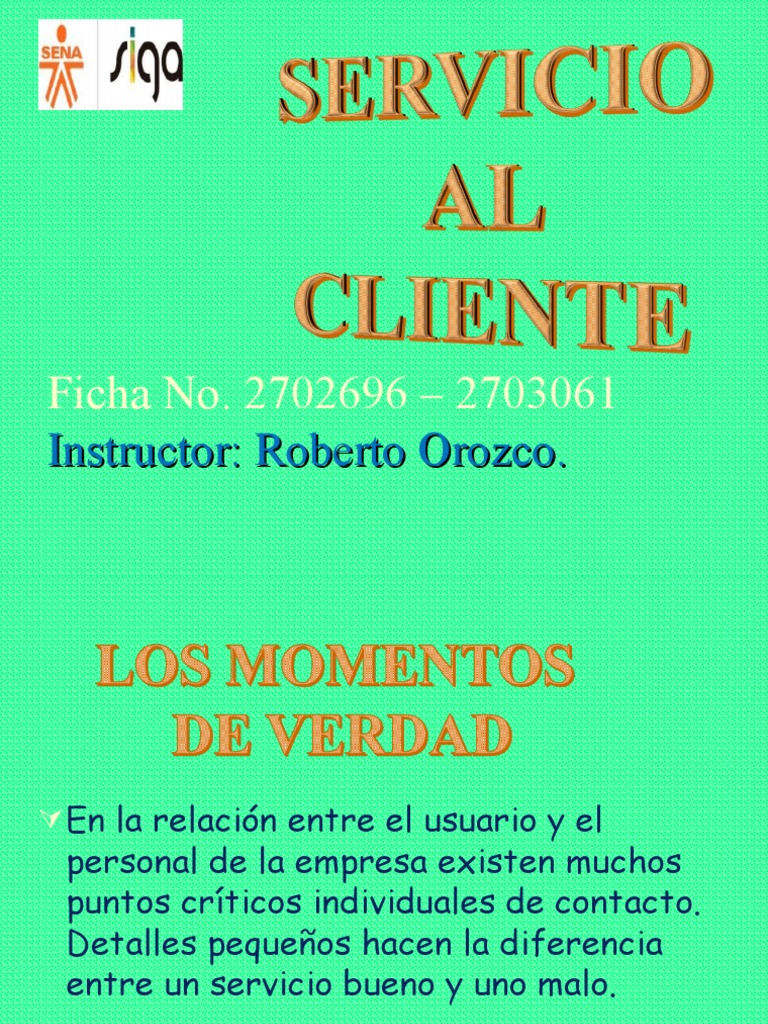 Servicio Al Cliente Momentos de Verdad | PDF | Cliente | Marca