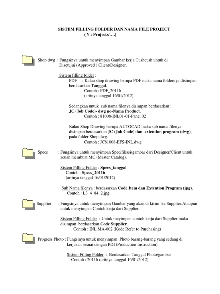 Sistem Filling File Project Folder | PDF