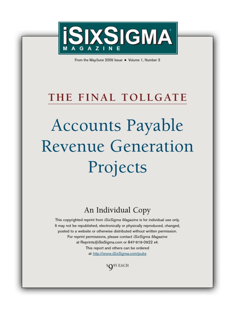 Accounts Payable Revenue Generation Project Example - MFT 2005 05 PDF | Download Free PDF ...
