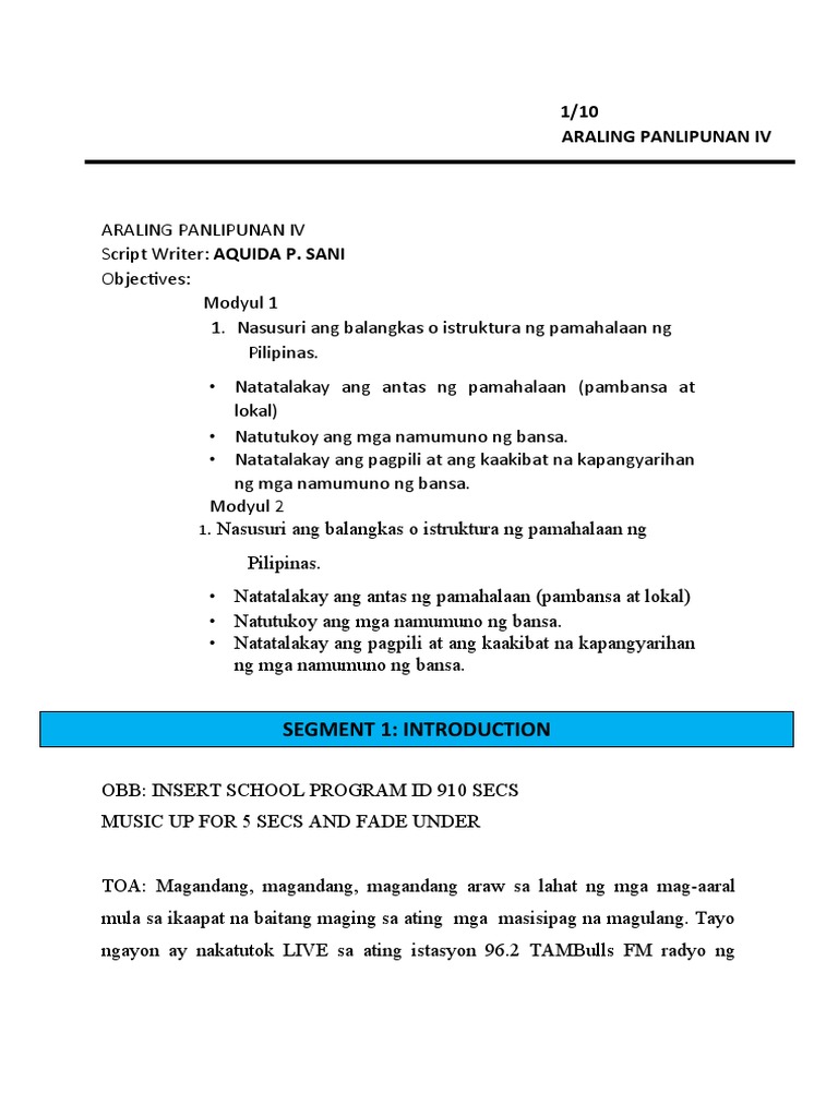 AP 3rd Quarter Module1-2 | PDF