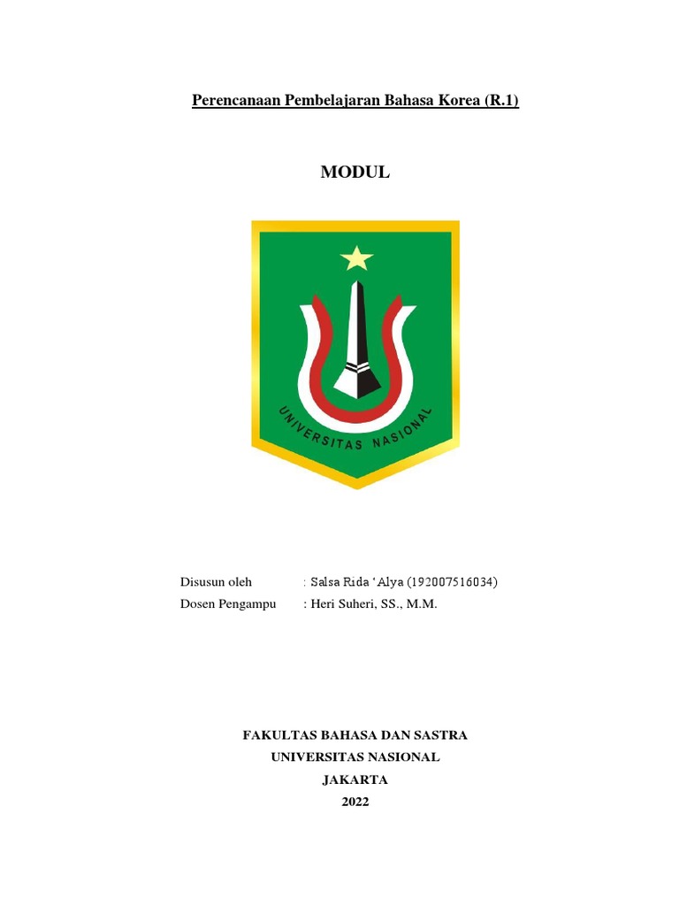 Modul PPBK (R.1) - Salsa Rida 'Alya (192007516034) | PDF