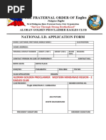 EAGLES Application Form | PDF | Government