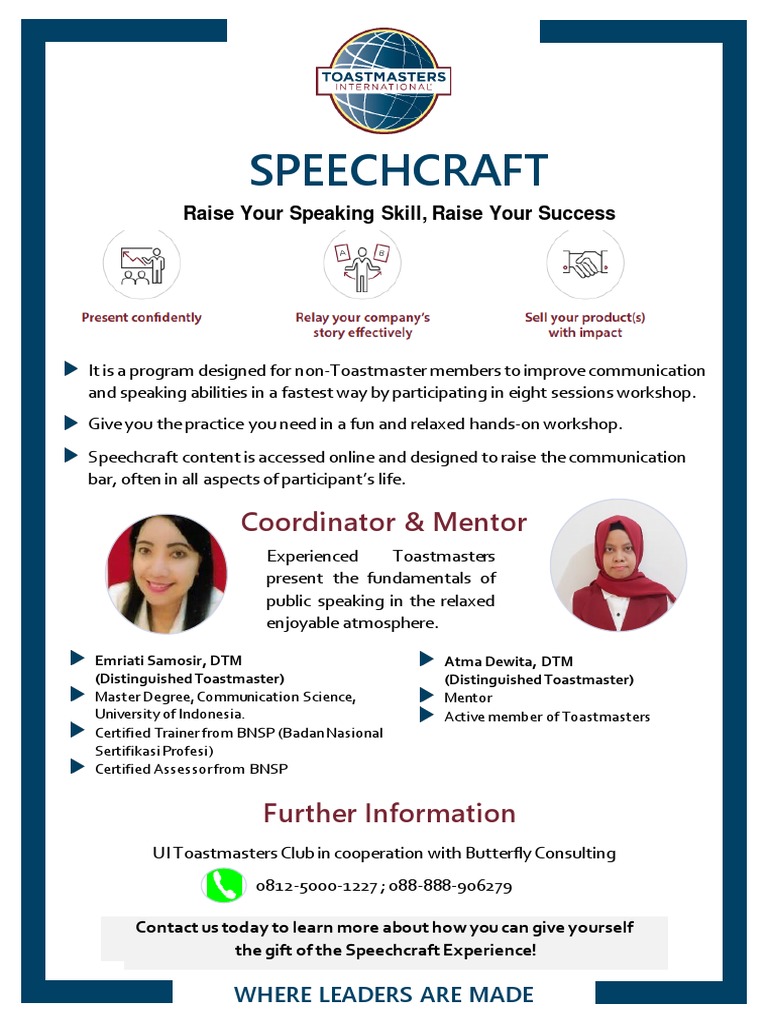 Speechcraft Program for Public Speaking | PDF | Career & Growth | Computers