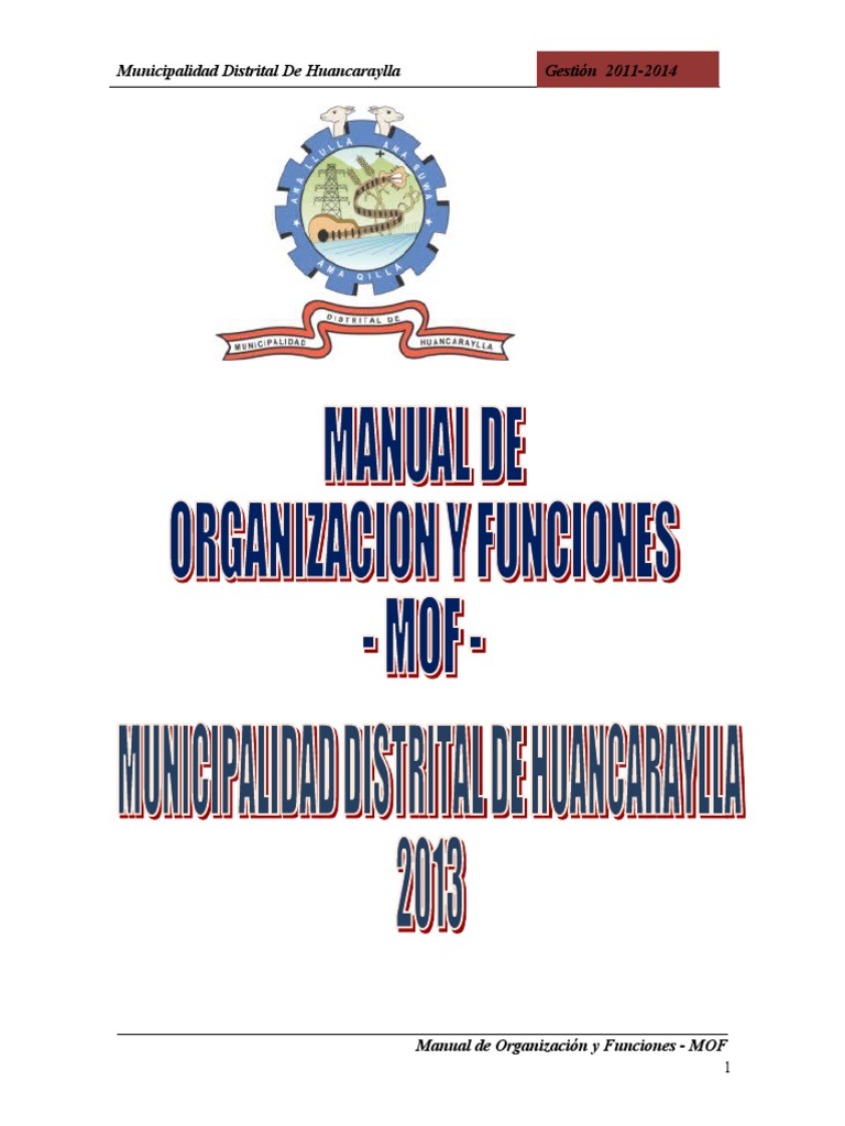 Mof Huanca | PDF | Presupuesto | Gobierno local