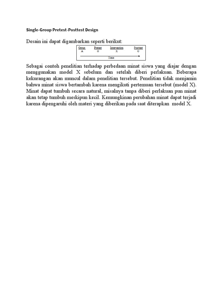 Desain Pretest-Posttest Siswa | PDF | Karier & Perkembangan