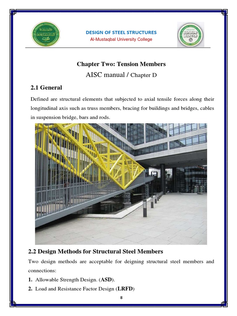 Design of Steel Tension Members | PDF | Strength Of Materials | Tension ...