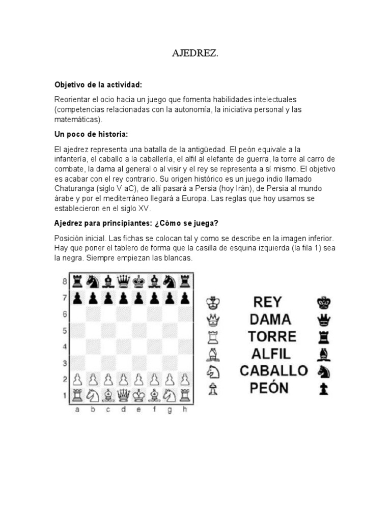 AJEDREZ | PDF | Ajedrez | Juegos competitivos