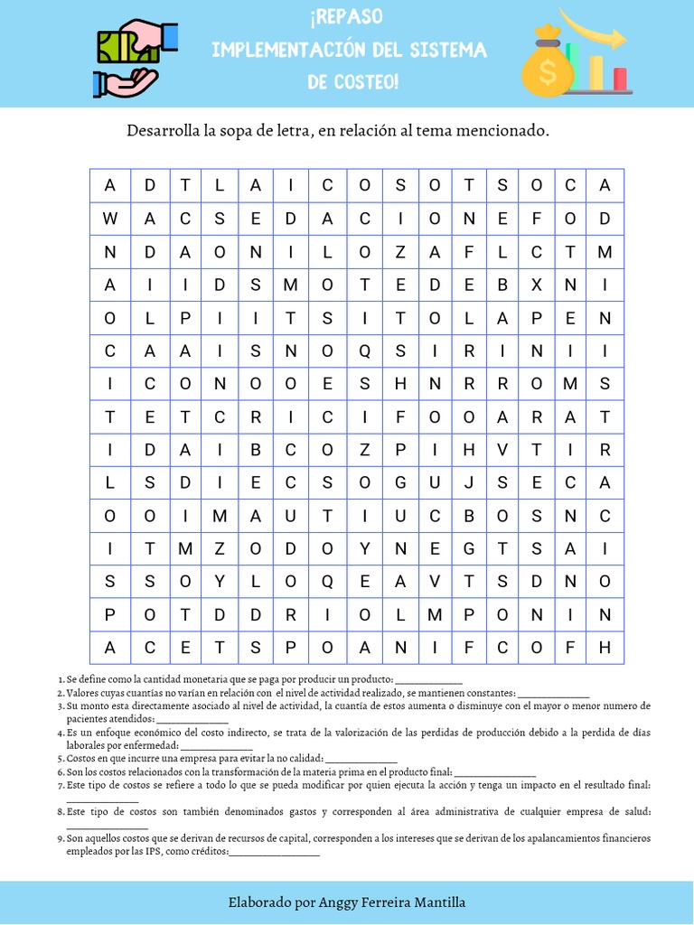 Sopa de Letras Facturacion | PDF | Economias | Ciencias económicas
