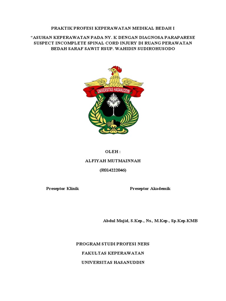 Asuhan Keperawatan Paraparese Ny. K | PDF