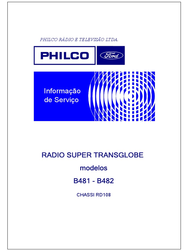 Philco+Transglobe+B481+B482+Chassi+RD108 Manual+Service Antonio | PDF | Frequência ...