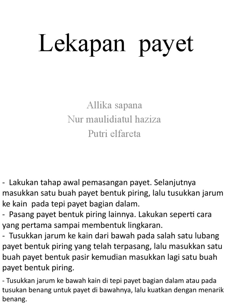 Sulaman Lekapan | PDF