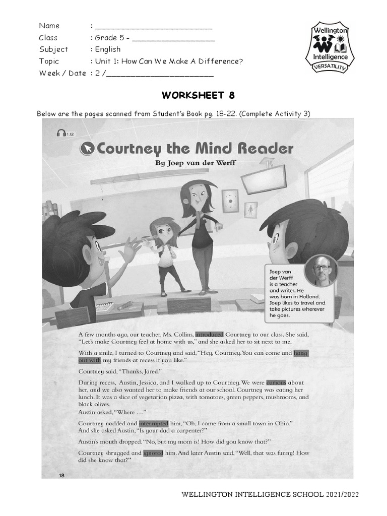 G5 English WS 8 Week 2 | PDF