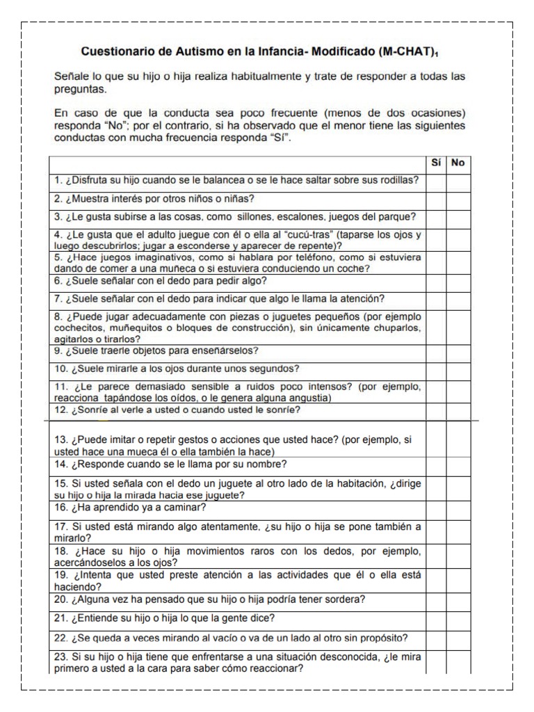 CUESTIONARIO DE TEA | PDF