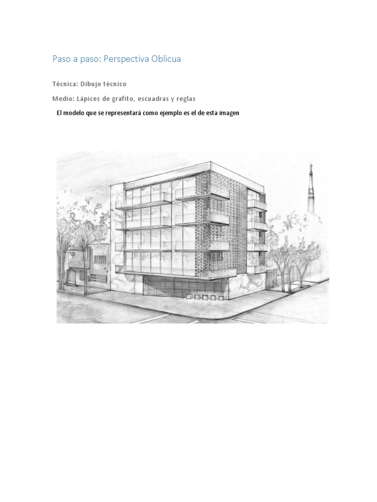 Paso A Paso Perspectiva Oblicua | PDF | Perspectiva (Gráfica)