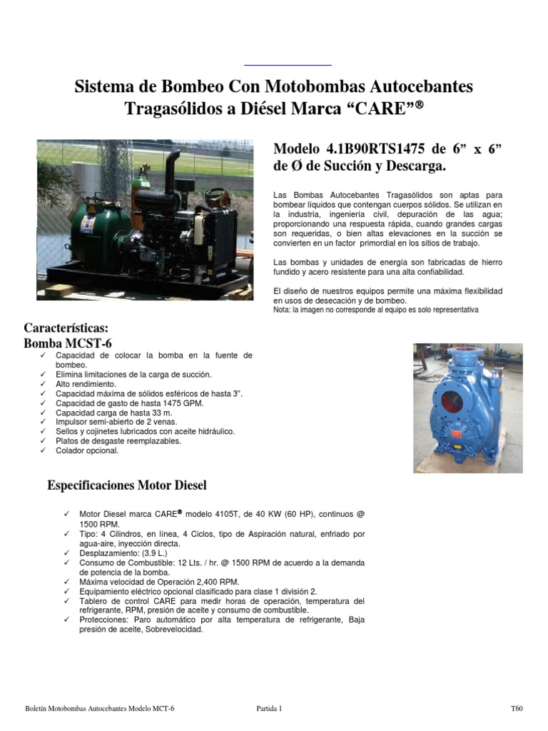 Catálogo Care | PDF | Bomba | Rodamiento (Mecánico)