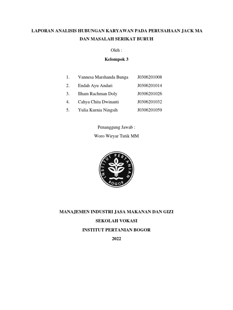 Kelompok 3 - Laporan Identifikasi Kasus - PA1 | PDF | Bisnis