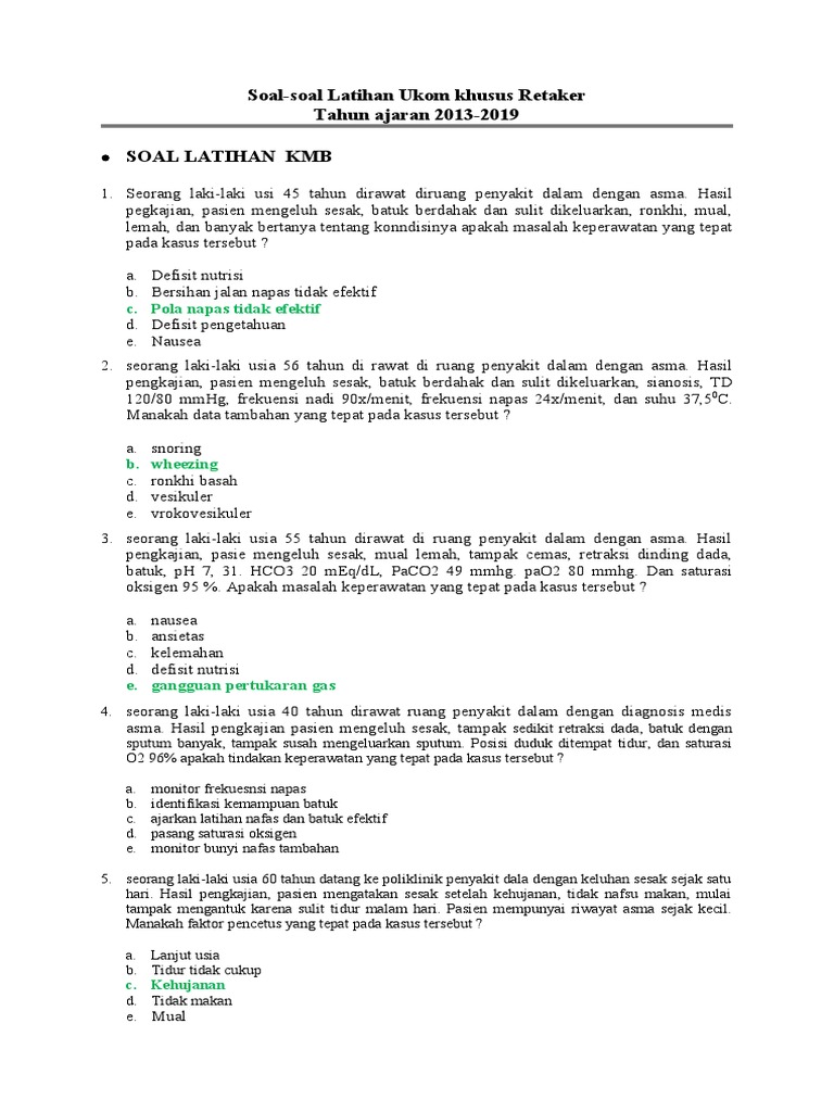 Soal-Soal Ujikom Retaker | PDF | Sains & Matematika