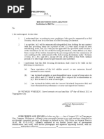 Bid Securing Declaration Sample Form | PDF | Affidavit | Notary Public