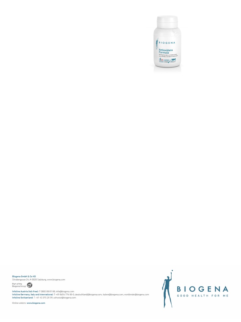 330_en_AntioxidansFormula-Biogena | PDF | Antioxidant | Vitamin