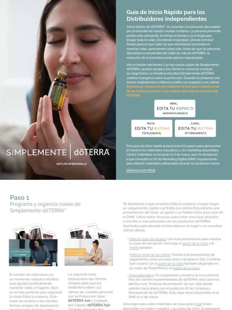 Simply doTERRA-QuickStart Guide-US-Spanish-PDF-8.5 × 11-V2 | PDF