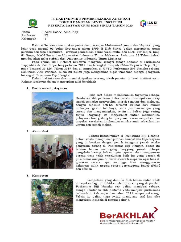 Tokoh Panutan: Rahmat Setiawan CPNS | PDF