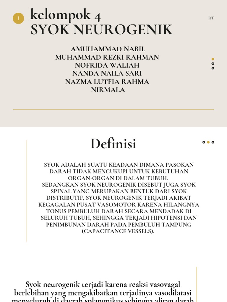Syok Neurogenik | PDF