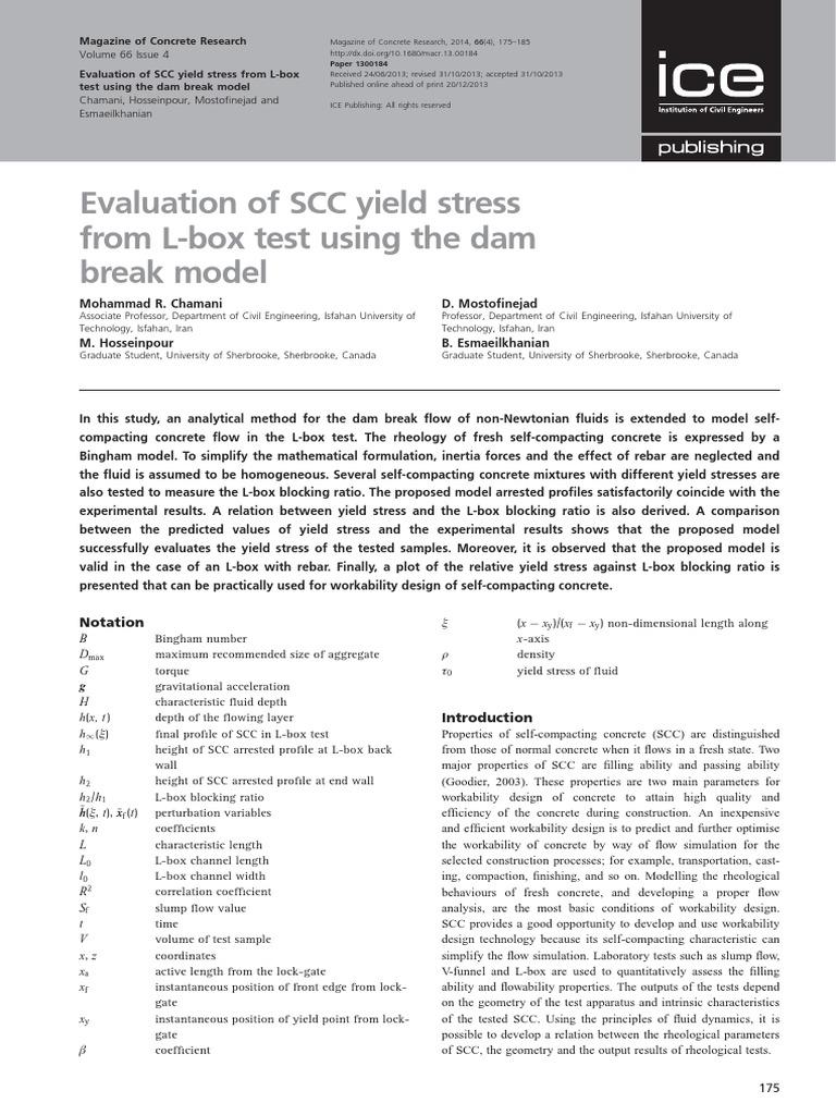 Paper With Dr. Chamani On SCC - Magazine of Concrete Research | PDF ...