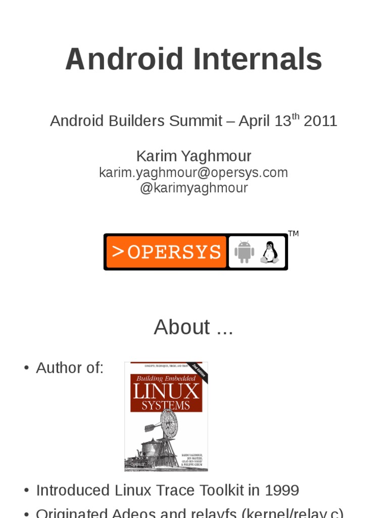 Android Internals 110408 110414023439 Phpapp01 | PDF | Android (Operating System) | Thread ...