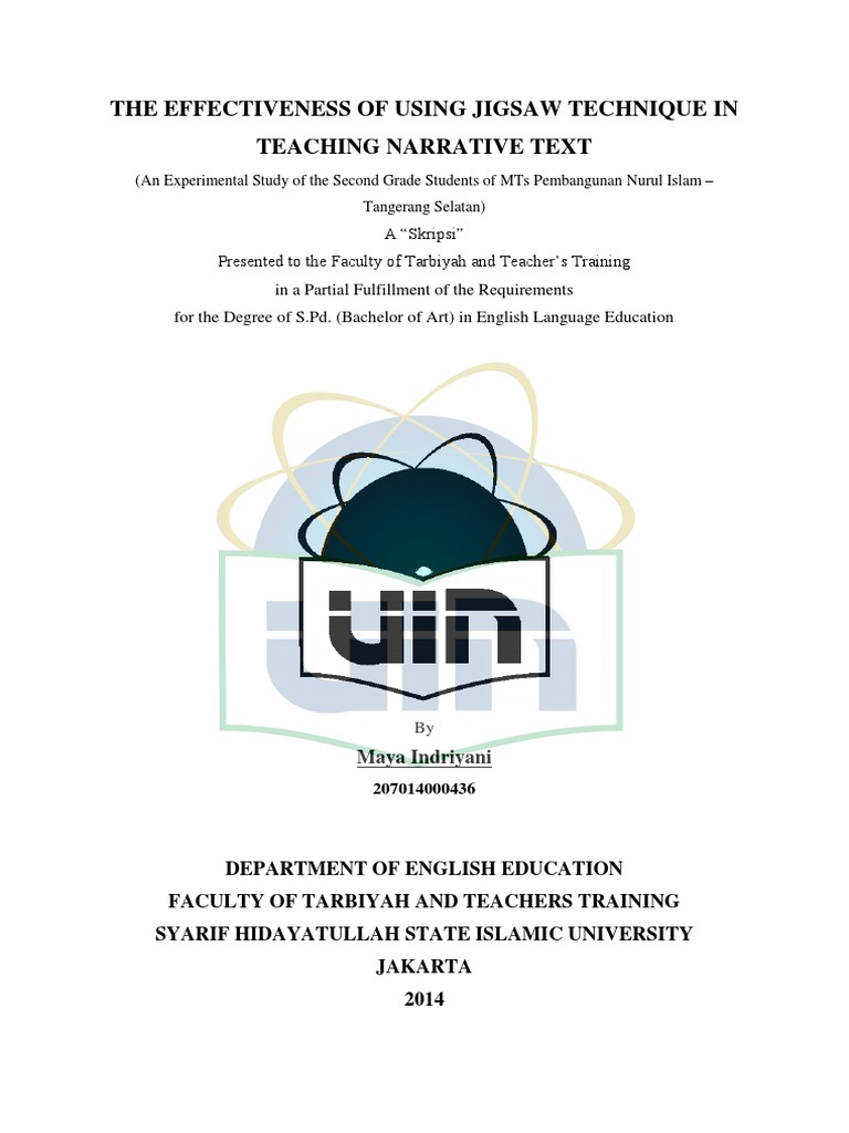 The Effectiveness of Using Jigsaw Technique in Teaching Narrative Text | PDF | Reading ...