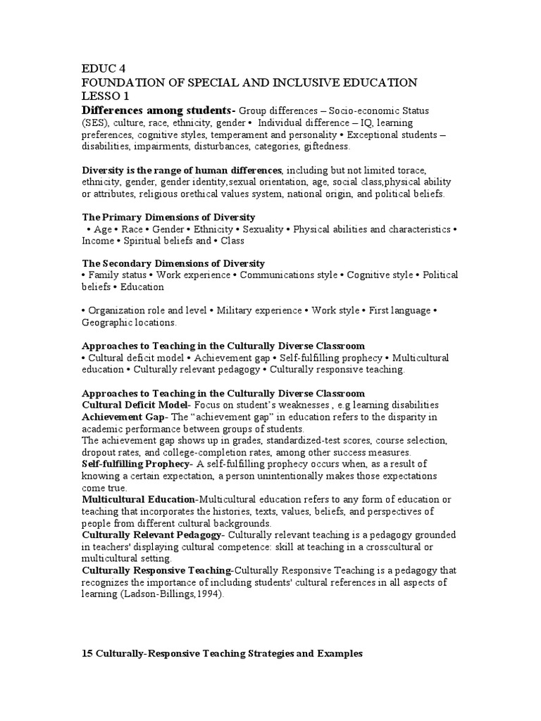 EDUC | PDF | Inclusion (Education) | Learning