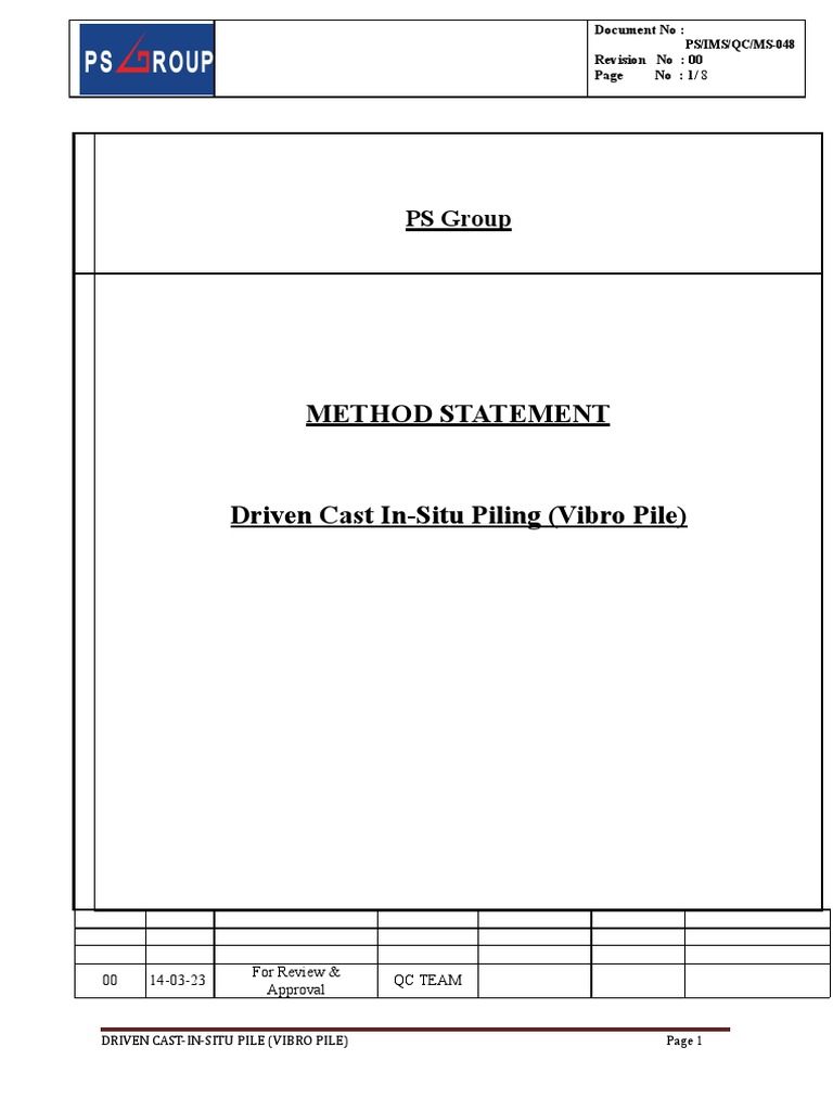VIBRO Pile | PDF | Deep Foundation | Concrete