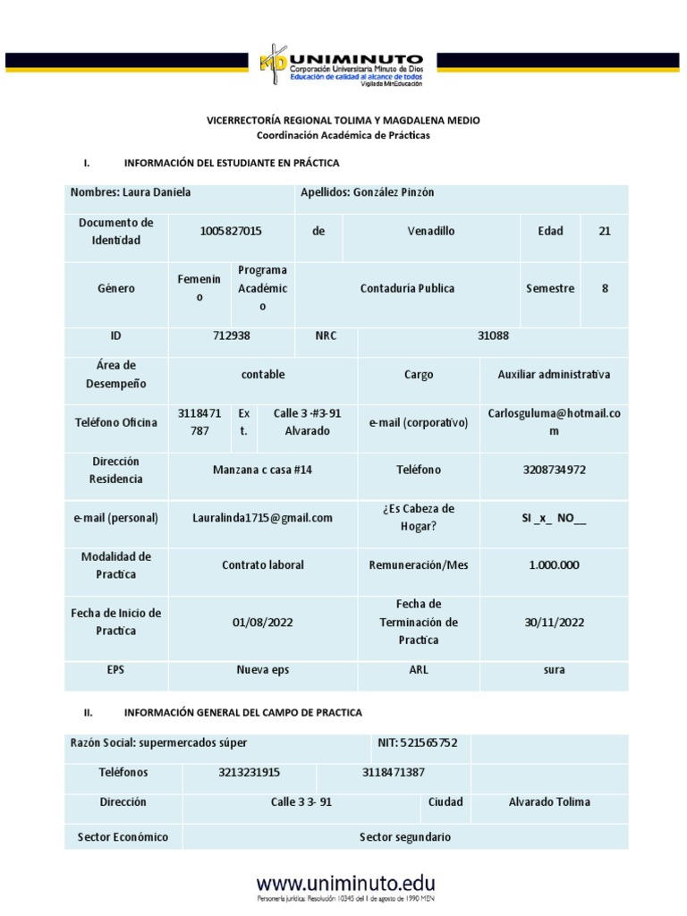 Plan Formativo de Prácticas | PDF Plan Formativo de Prácticas | PDF