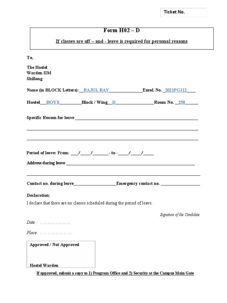 Leave Forms | PDF
