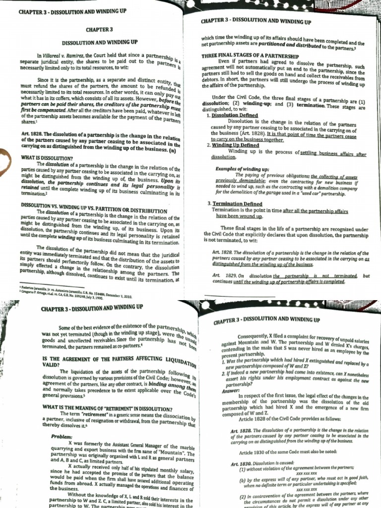 Chapter 3. Dissolution and Winding Up | PDF